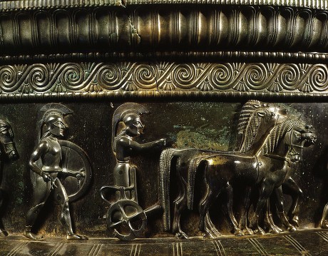 Hoplite Quadriga Chariot Relief Vix Krater Editorial Stock Photo ...