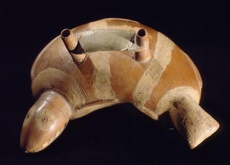 Vessel Form Fish Painted Ceramic Nazca Editorial Stock Photo - Stock ...