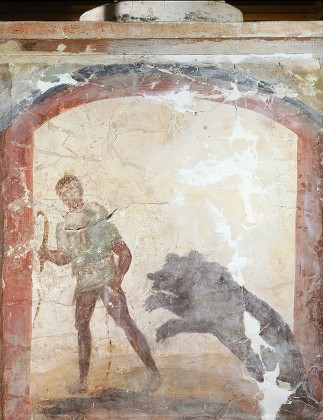 Bear Tamer Painted Funerary Cippe 3rd Editorial Stock Photo - Stock ...