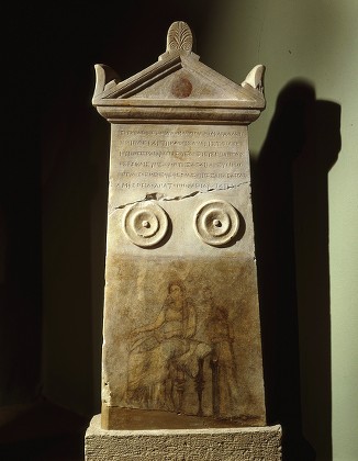 Stele Archidite Painted Funerary Stele Hellenistic Editorial Stock ...