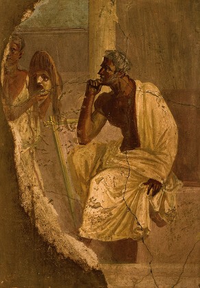 Worship Goddess Isis Fresco Roman Herculaneum Editorial Stock Photo ...