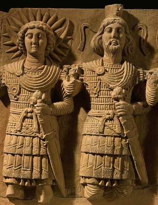 Baalshamin Between Moongod Sungod Mythological Relief Editorial Stock ...