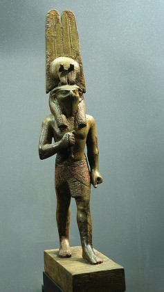 Mont Hawkheaded Warrior Sun God Bronze Editorial Stock Photo - Stock ...