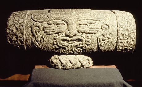 Teponaztli Drum Stone Aztec Mexico Editorial Stock Photo - Stock Image ...