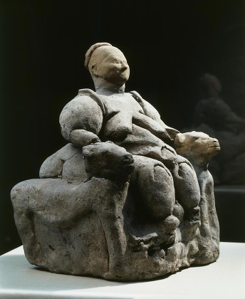 Mother Goddess Sitting On Throne Neolithic Editorial Stock Photo ...