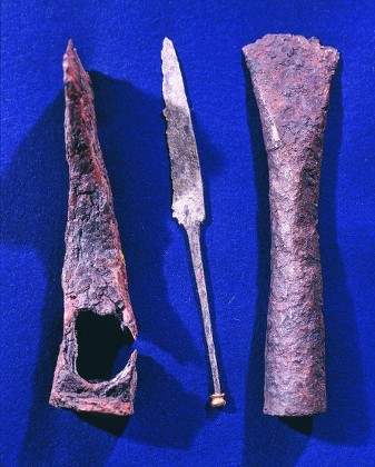 Axe Spearheads Iron Age Illerup Denmark Editorial Stock Photo - Stock ...