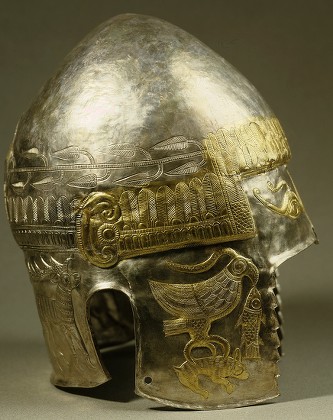 Helmet Silver Gold 4th Century Bc Editorial Stock Photo - Stock Image ...