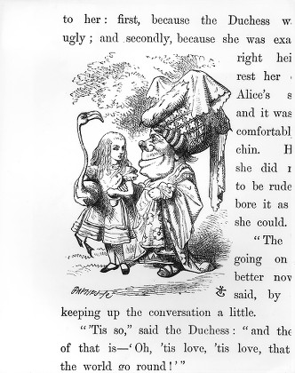 Alice Flamingo Chats Duchess Alice Wonderland Editorial Stock Photo ...