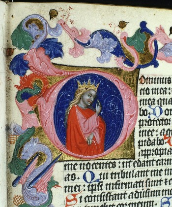 King David Young Man Illuminated Letter Editorial Stock Photo - Stock ...