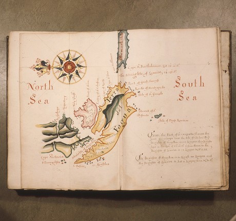 Map By William Hack 1685 Showing Editorial Stock Photo - Stock Image ...