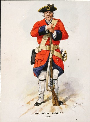 41st Royal Invalids 1751 Watercolour Richard Editorial Stock Photo ...