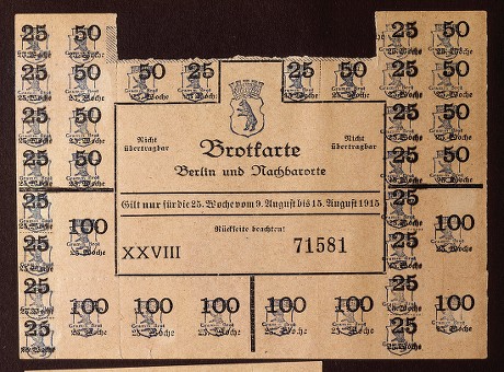Ration Cards Issued Bread Germany During Editorial Stock Photo - Stock ...
