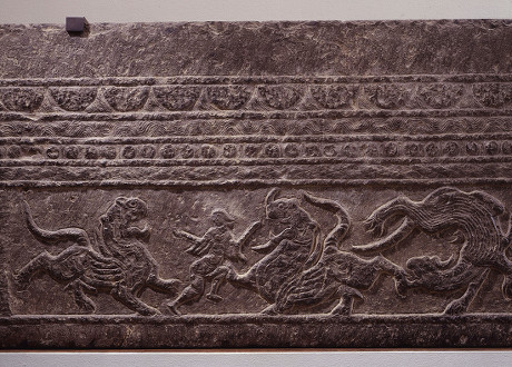 Fantastical Animals Basalt Frieze Lintel Double Editorial Stock Photo ...