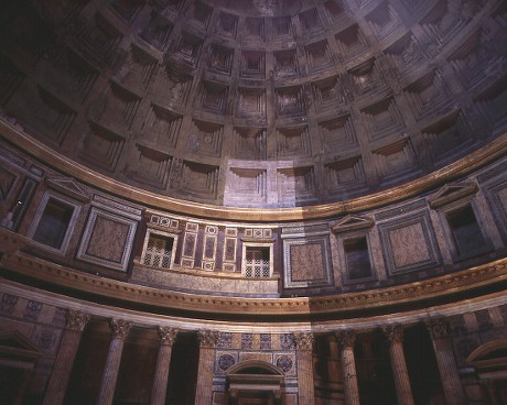 Interior Showing Coffer Ceiling Pantheon Built Editorial Stock Photo ...
