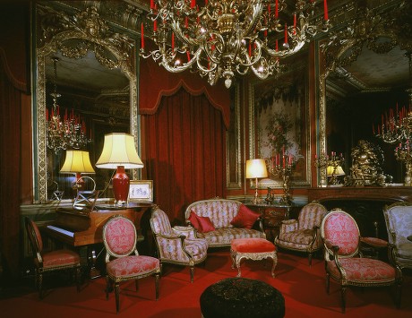 19th Century Furniture Red Drawing Room Editorial Stock Photo - Stock ...