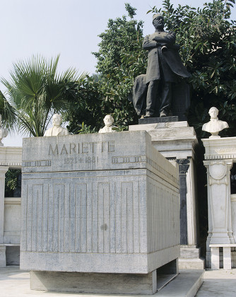 Tomb Auguste Mariette 18211881 Egyptologist Bronze Editorial Stock ...