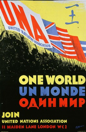 One World Poster United Nations Association Editorial Stock Photo ...