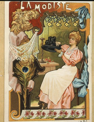 La Modiste Milliner 1899 French Engraving Editorial Stock Photo - Stock ...