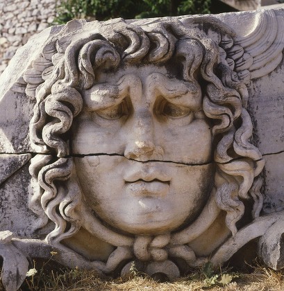 Turkey Ancient Greek Stone Sculpture God Editorial Stock Photo - Stock ...