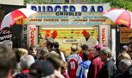 Arsenal Football Fans Queue Burger Van Editorial Stock Photo - Stock ...