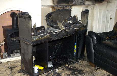 Remains Fishtank After Fire Caused By - Foto de stock de contenido ...