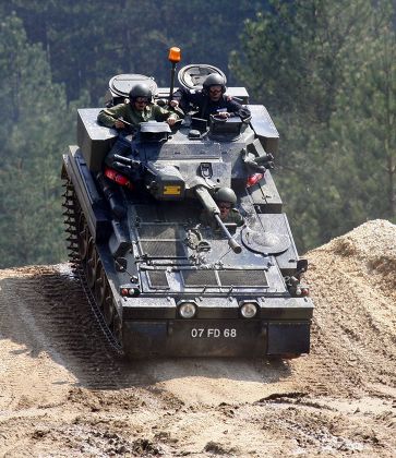 Scimitar Armoured Vehicle Driving Ranges Bovington Editorial Stock ...