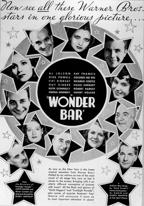 Wonder Bar 1934 Editorial Stock Photo - Stock Image | Shutterstock