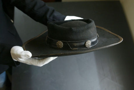 Black Felt Hat Decorated Six Metal Editorial Stock Photo - Stock Image ...