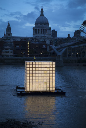 Floating Dreams Major Illuminated Floating Installation Editorial Stock ...