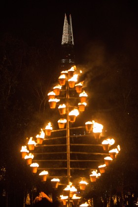 Fire Installations Outside Tate Modern Editorial Stock Photo - Stock ...