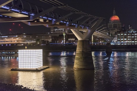 Projection Flames Onto Dome St Pauls Editorial Stock Photo - Stock ...