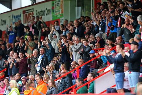 Stevenage Fans During Stevenage Vs Hartlepool Editorial Stock Photo ...