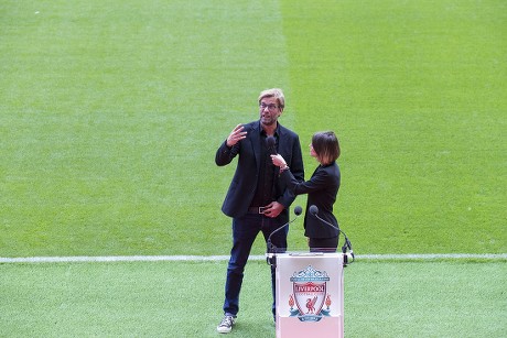Liverpool Manager Jurgen Klopp Speaks Lfc Editorial Stock Photo - Stock ...