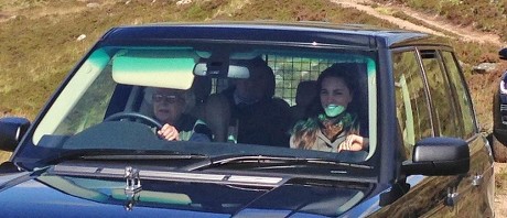 Queen Elizabeth Ii Driving Catherine Duchess Editorial Stock Photo ...