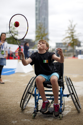 Benjamin Cochran Plays Paralympics Tennis Wheelchair Editorial Stock ...