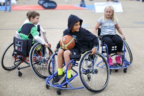 Children Play Paralympics Basketball Wheelchairs Experience Editorial ...
