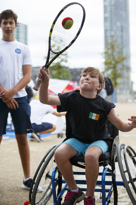 Benjamin Cochran Plays Paralympics Tennis Wheelchair Editorial Stock ...