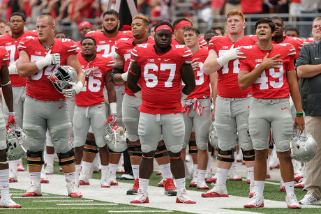 Ohio State Buckeyes Players Stand National Editorial Stock Photo ...