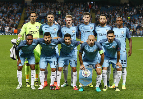 Manchester City Goalkeeper Claudio Bravo Celebrates Editorial Stock ...