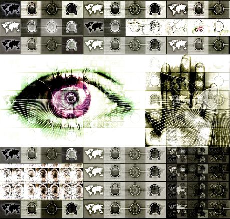 Iris Scan Finger Print Check Password Editorial Stock Photo - Stock ...