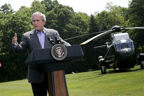 American President George W Bush Responds Editorial Stock Photo - Stock ...