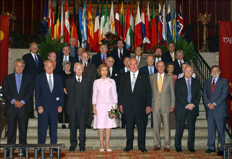 Queen Sofia Helmut Kohl King Juan Editorial Stock Photo - Stock Image ...