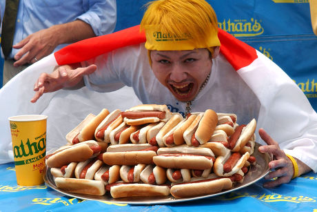 Competitive Eater Takeru Kobayashi Japan Kobayashi Editorial Stock ...
