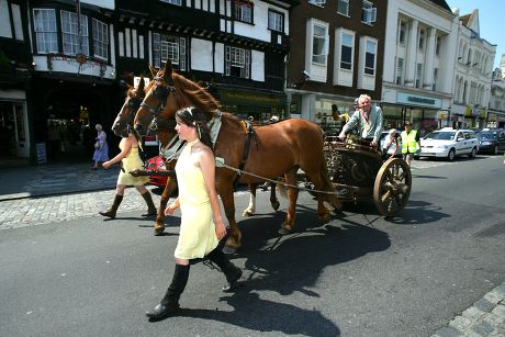 Colchester Mayor Richard Gower Aboard Roman Editorial Stock Photo ...