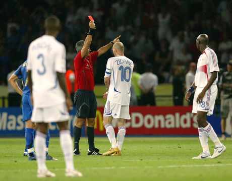 Zinedine Zidane Being Sent Off By Editorial Stock Photo - Stock Image ...