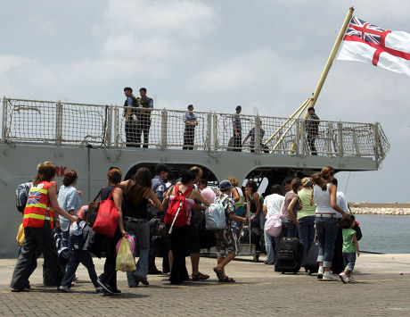 British Nationals Boarding Royal Navy Ship Editorial Stock Photo ...