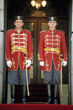 Government Guards Dressed Traditional Costumes Town Editorial Stock ...
