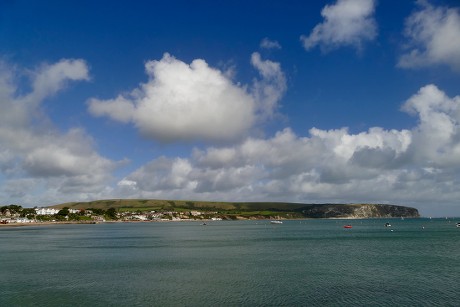 Ballard Down Cliffs Sunshine Swanage Dorset Editorial Stock Photo ...