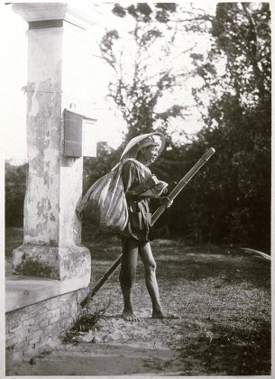Local Postman French Indochina Vietnam Photograph Editorial Stock Photo ...