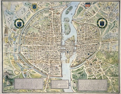 Map Paris 1540 Showing Philippeaugustes Old Editorial Stock Photo ...